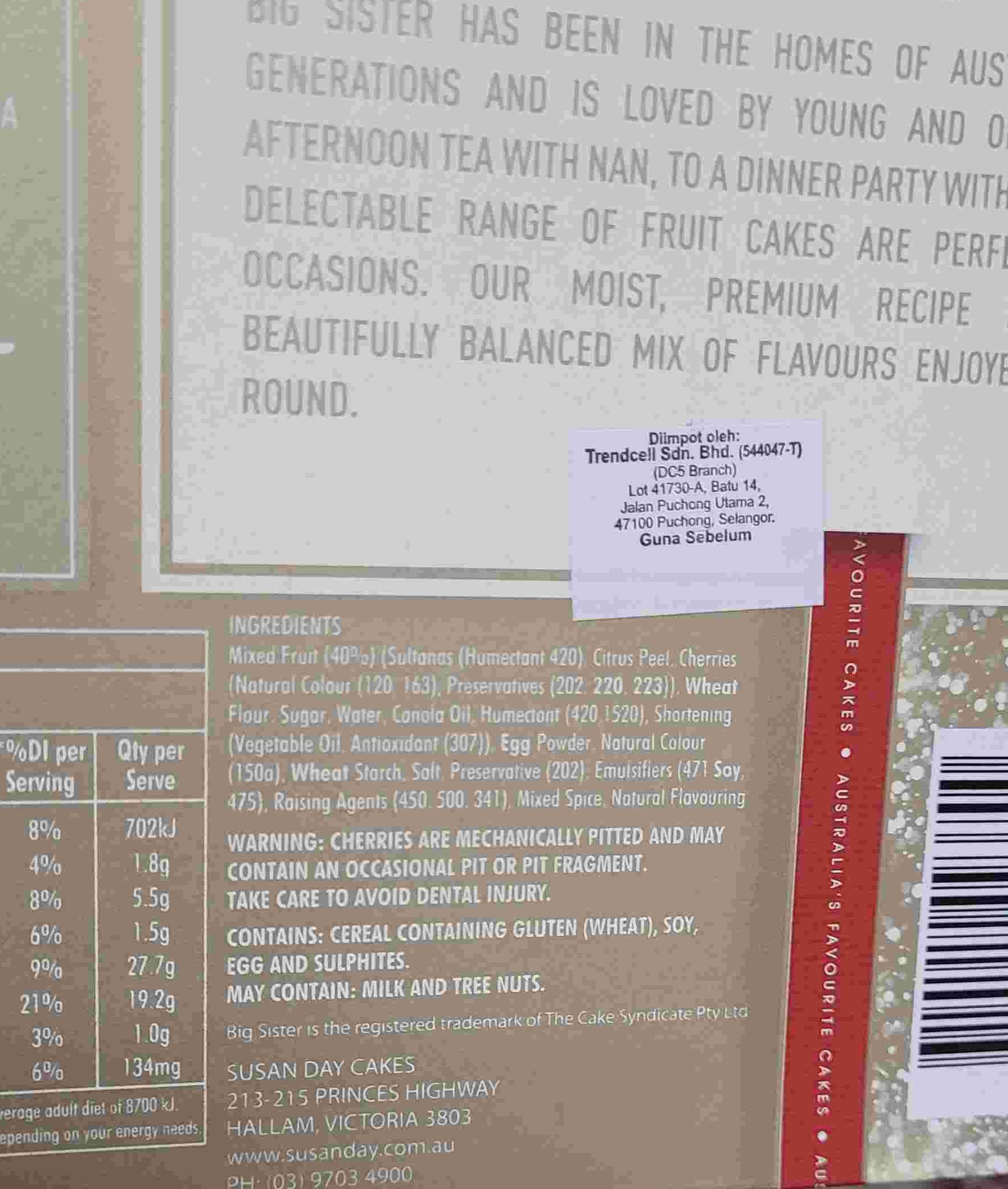 Susan Day cakes is not Halal, Install Mustakshif