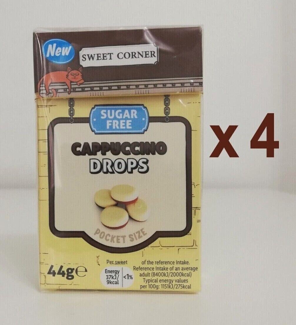 Sweet Corner sugar free Cappuccino drops 44g is Halal, Install Mustakshif