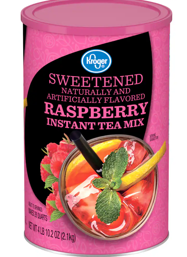 Kroger Sweetened Raspberry Instant Iced Tea Mix 74.2 oz is Halal ...