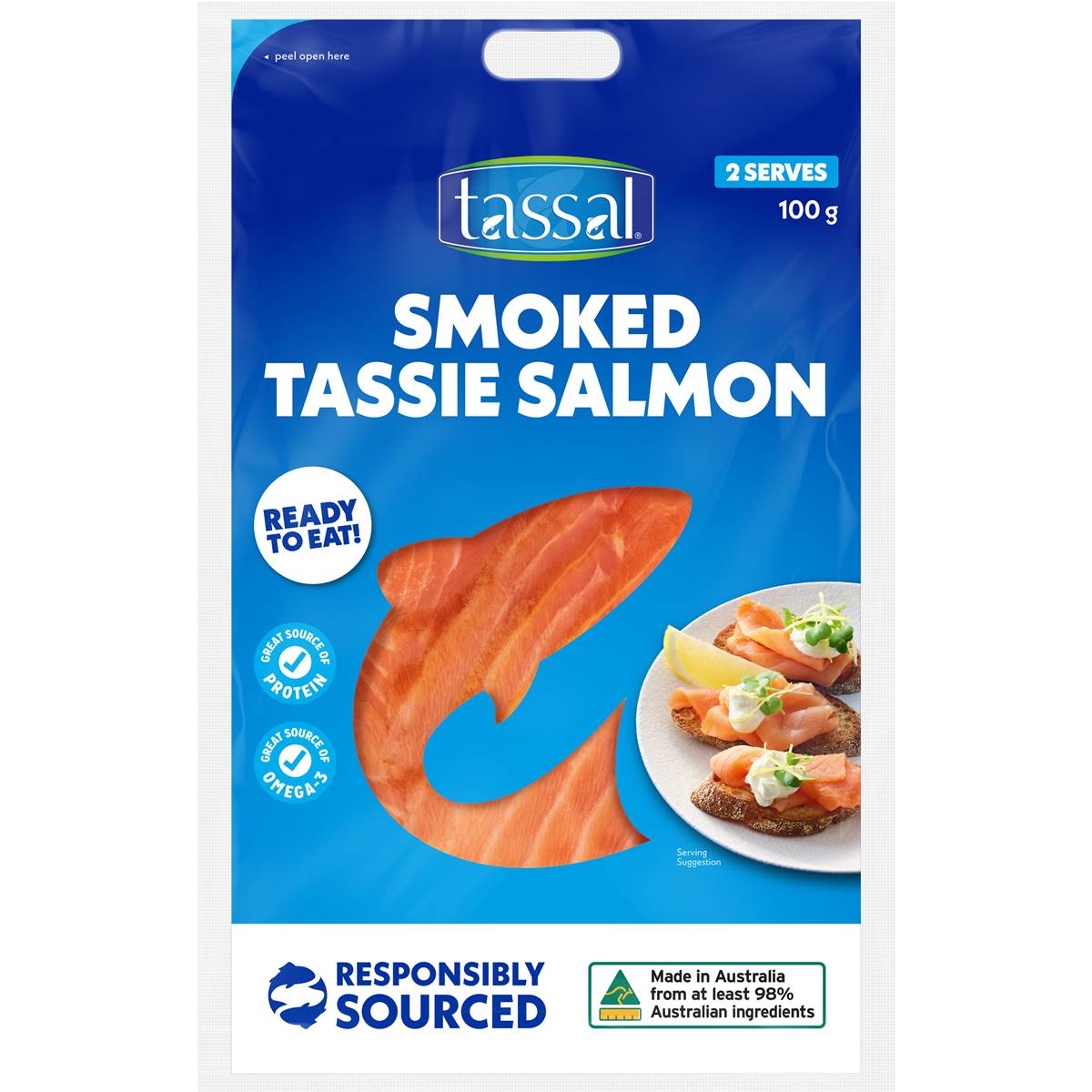 Tassal Premium Tasmanian Smoked Salmon Slices 100g is Halal, Install ...