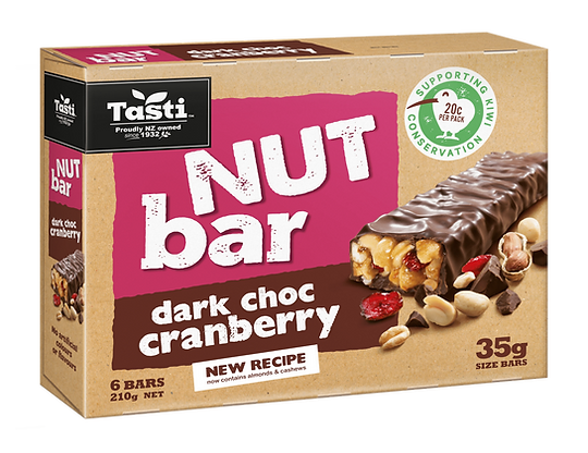 Check Halal status of Tasti Nut Bar Dark Choc Cranberry, Install Mustakshif