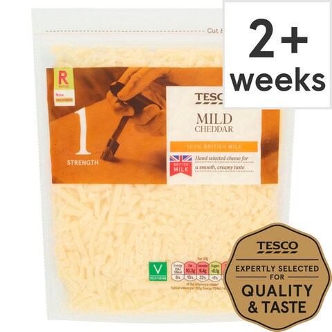 Tesco British Mild Grated Cheddar Cheese 250 G is Halal, Install Mustakshif