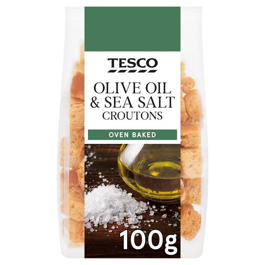 Tesco Olive Oil and Sea Salt Croutons 100G is halal suitable | Halal Check