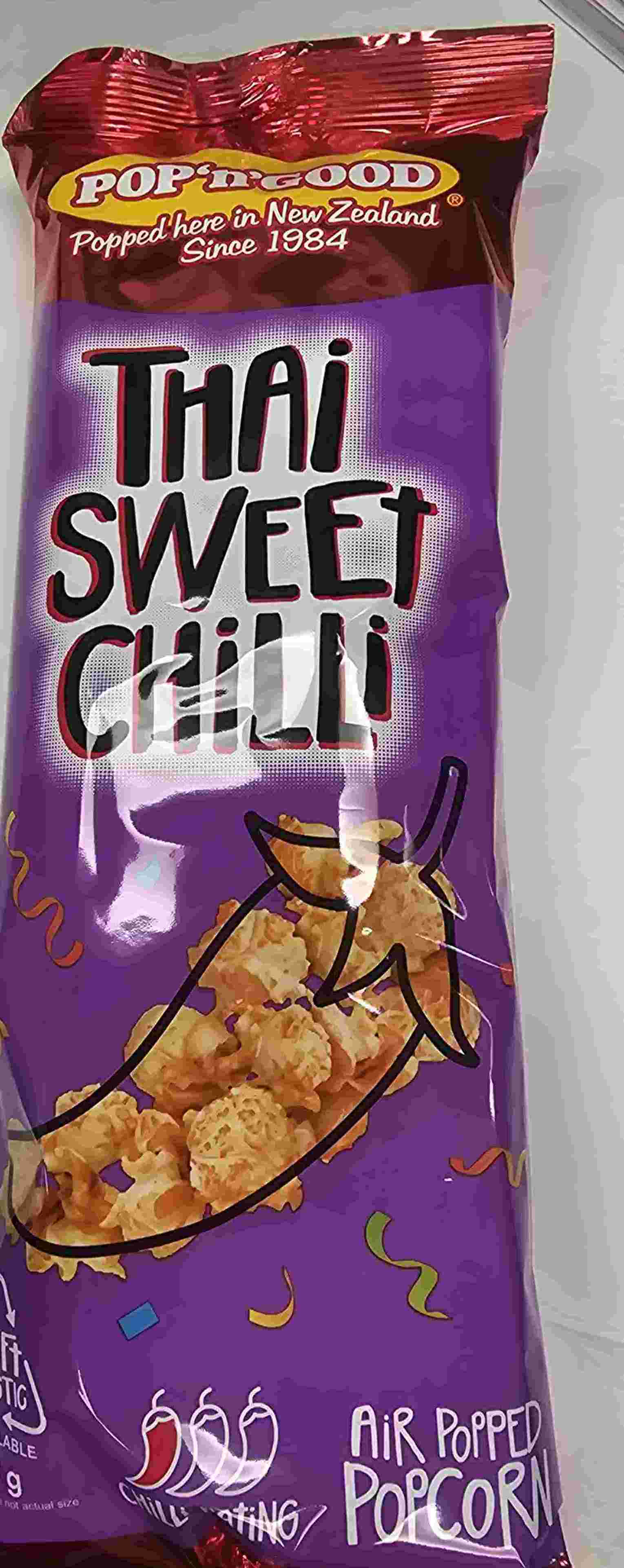 تحقق حلال, خالي من الغلوتينحالة،Pop N Good Popcorn Thai Sweet Chilli ...