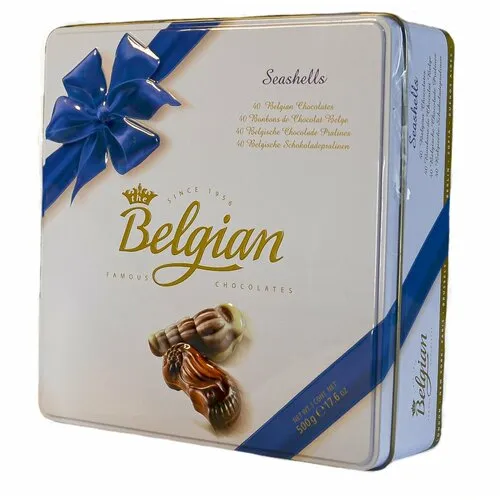 The Belgian Milk Chocolate - Seashells, 500 g is Halal, Install Mustakshif