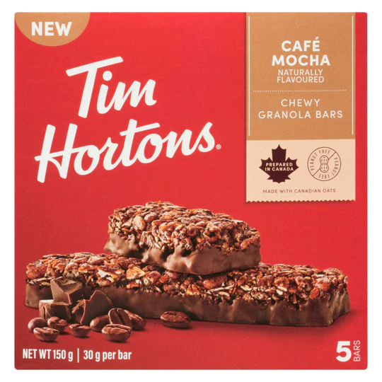 Tim Hortons Chewy Granola Bars Café Mocha, 5-Pack, 30-g is not Halal ...