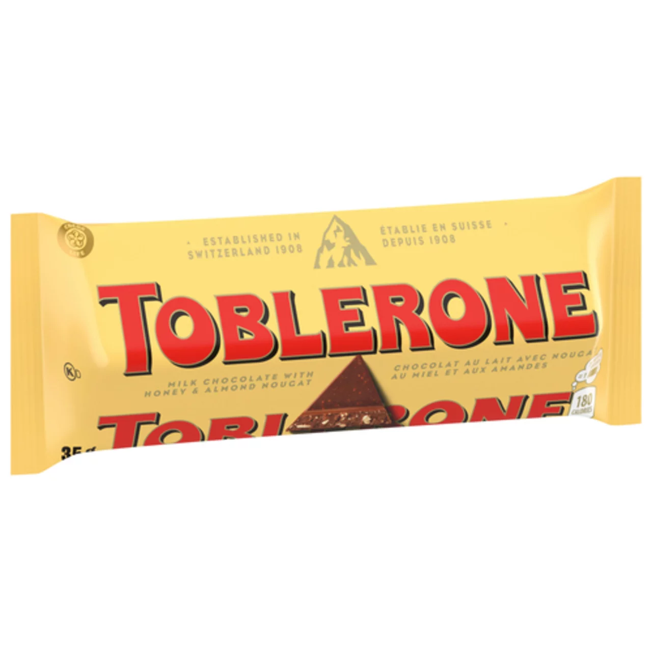 TOBLERONE Milk Chocolate with Honey and Almond Nougat Bar (35 g) is ...