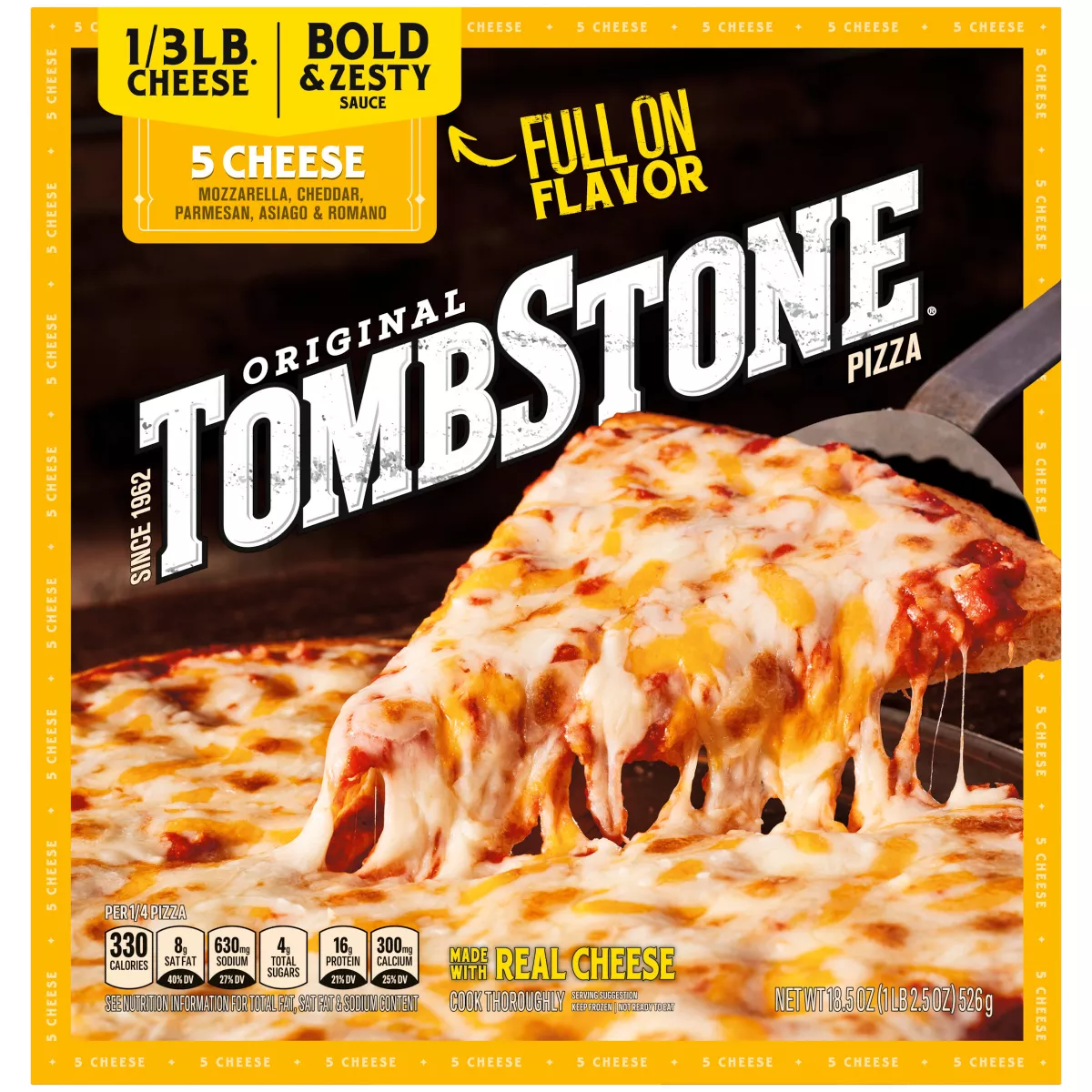 ハラールをチェックステータスTombstone 墓石オリジナル5種類のチーズ冷凍ピザ Mustakshifをインストール