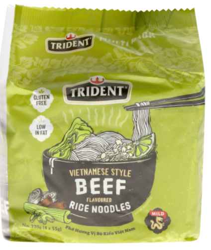 Trident Vietnamese Style Beef Flavoured Rice Noodles 4pk is not Halal ...