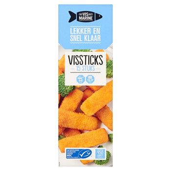 Vis Mari fish fingers Box 450 grams is Halal, Install Mustakshif