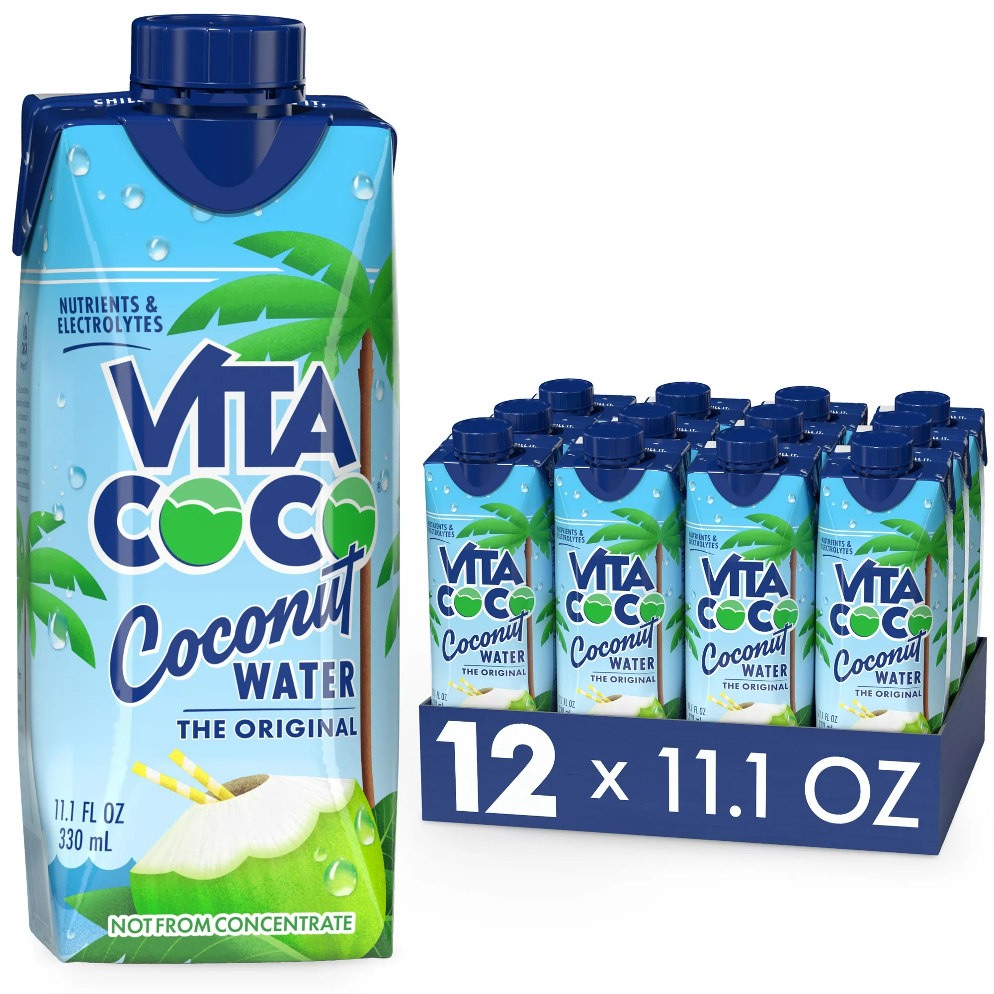 Vita Coco Coconut Water, Pure, 11.1 Fl Oz, 12 Count is Halal, Install ...
