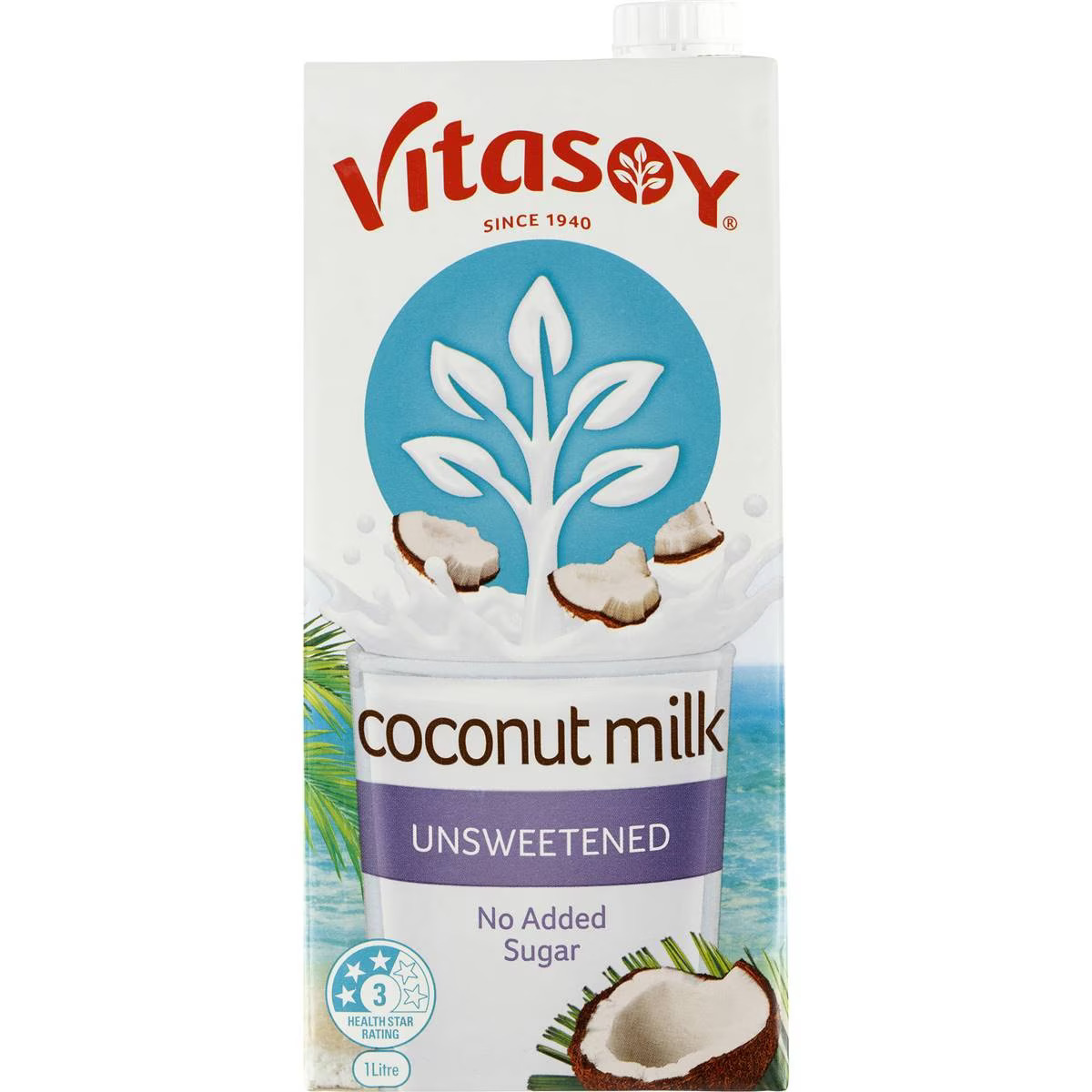 Check Halal, vegan, vegetarian, gluten-free status of Vitasoy Unsweetened Coconut Milk 1l ...