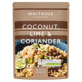 Waitrose Coconut, Lime & Coriander Rice250g is Halal, Install Mustakshif