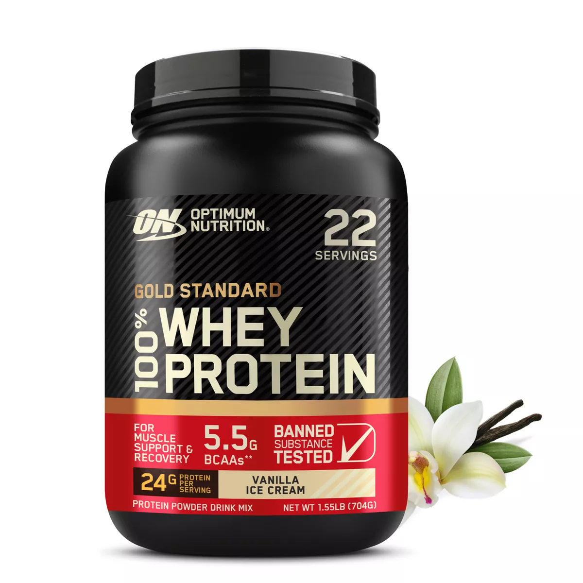 Optimum Nutrition Gold Standard 100% Whey Protein Powder - Vanilla Ice ...