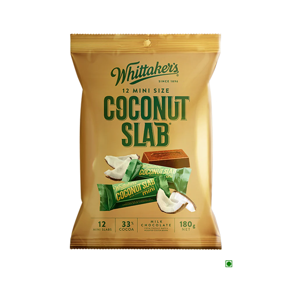 Whittaker's Coconut Mini Slabs 180g is Halal, Install Mustakshif