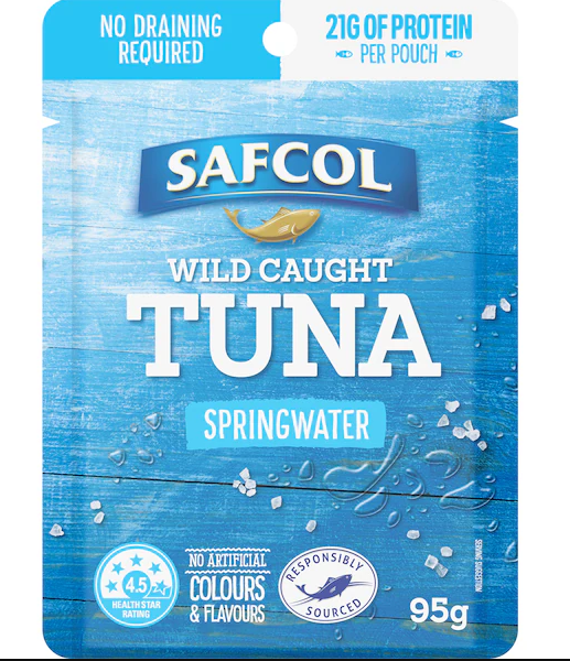 safcol Wild Caught Tuna Springwater 95g is Halal, Install Mustakshif