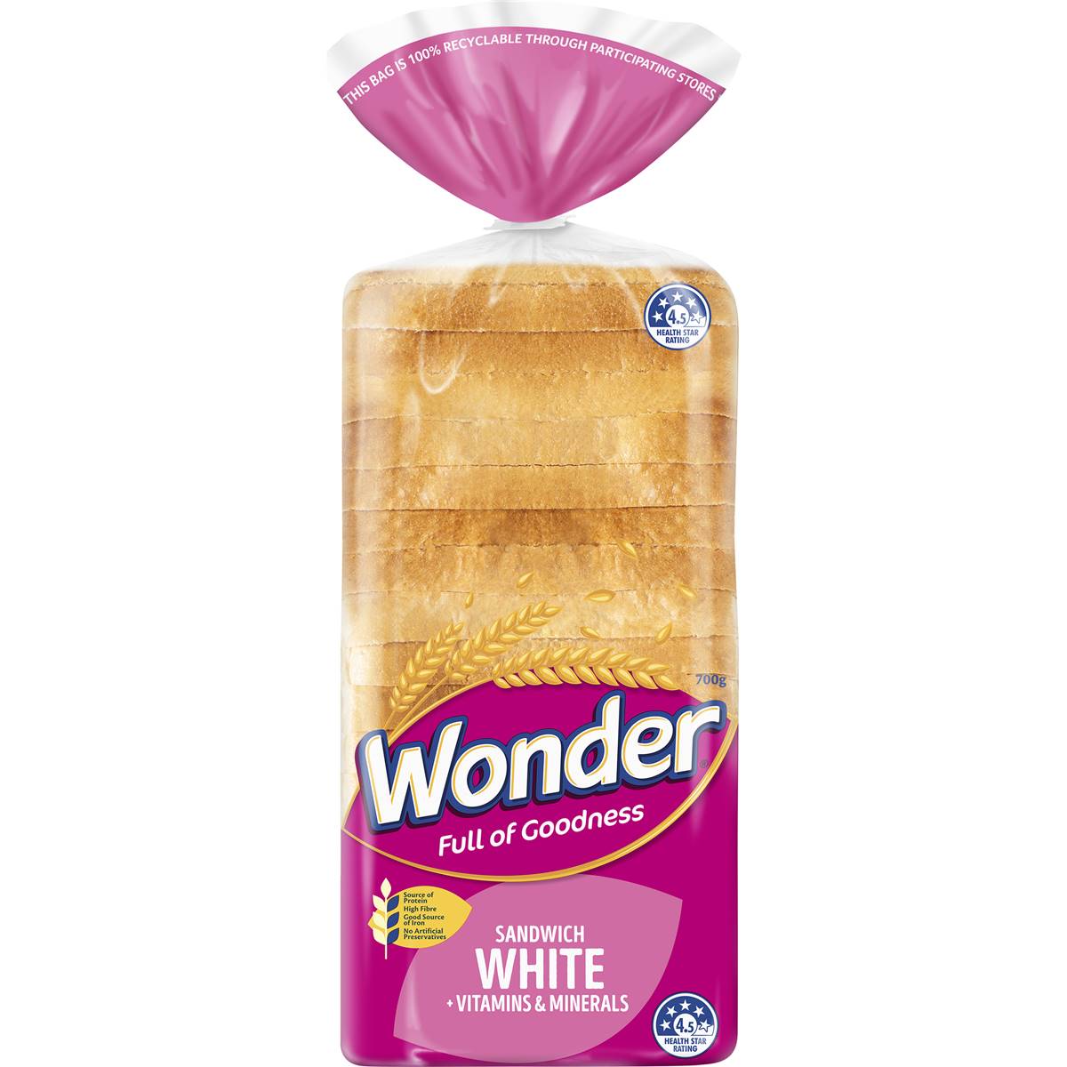 Wonder White Bread Vitamins & Minerals Sandwich 700g is Halal, Install ...