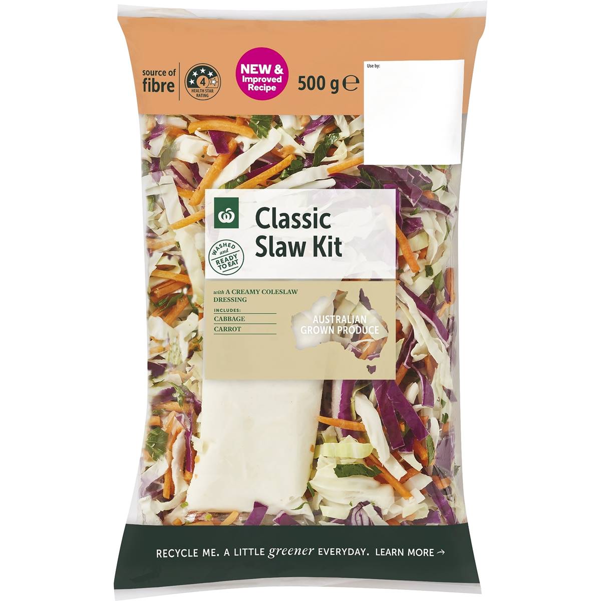 Woolworths Classic Coleslaw Kit 500g is Halal, Install Mustakshif