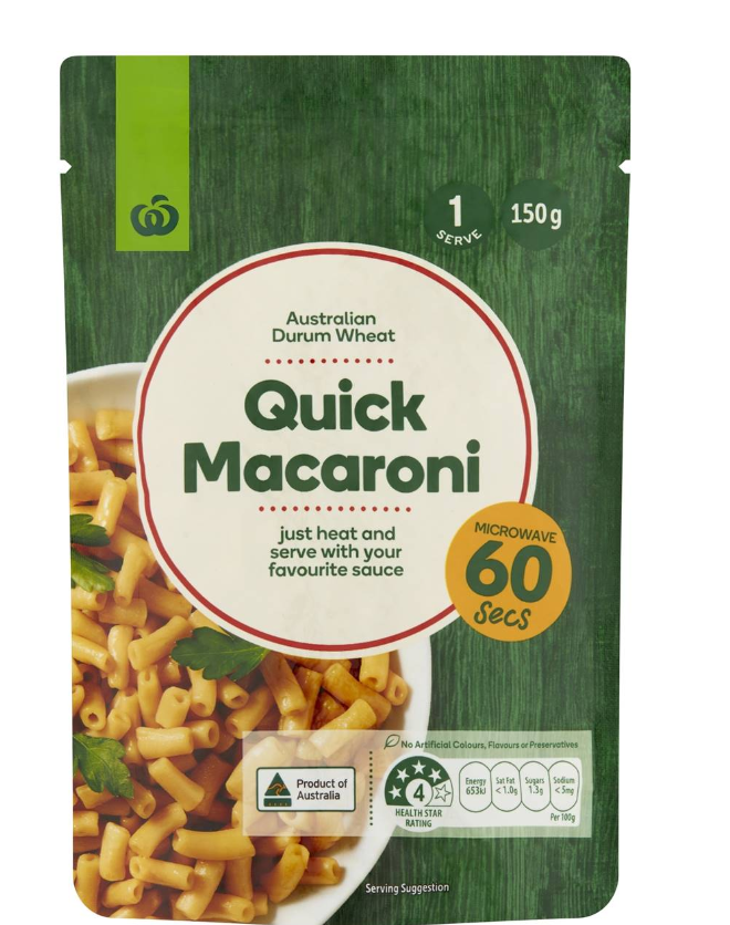 Woolworths Microwave Quick Pasta Macaroni is halal suitable | Halal Check