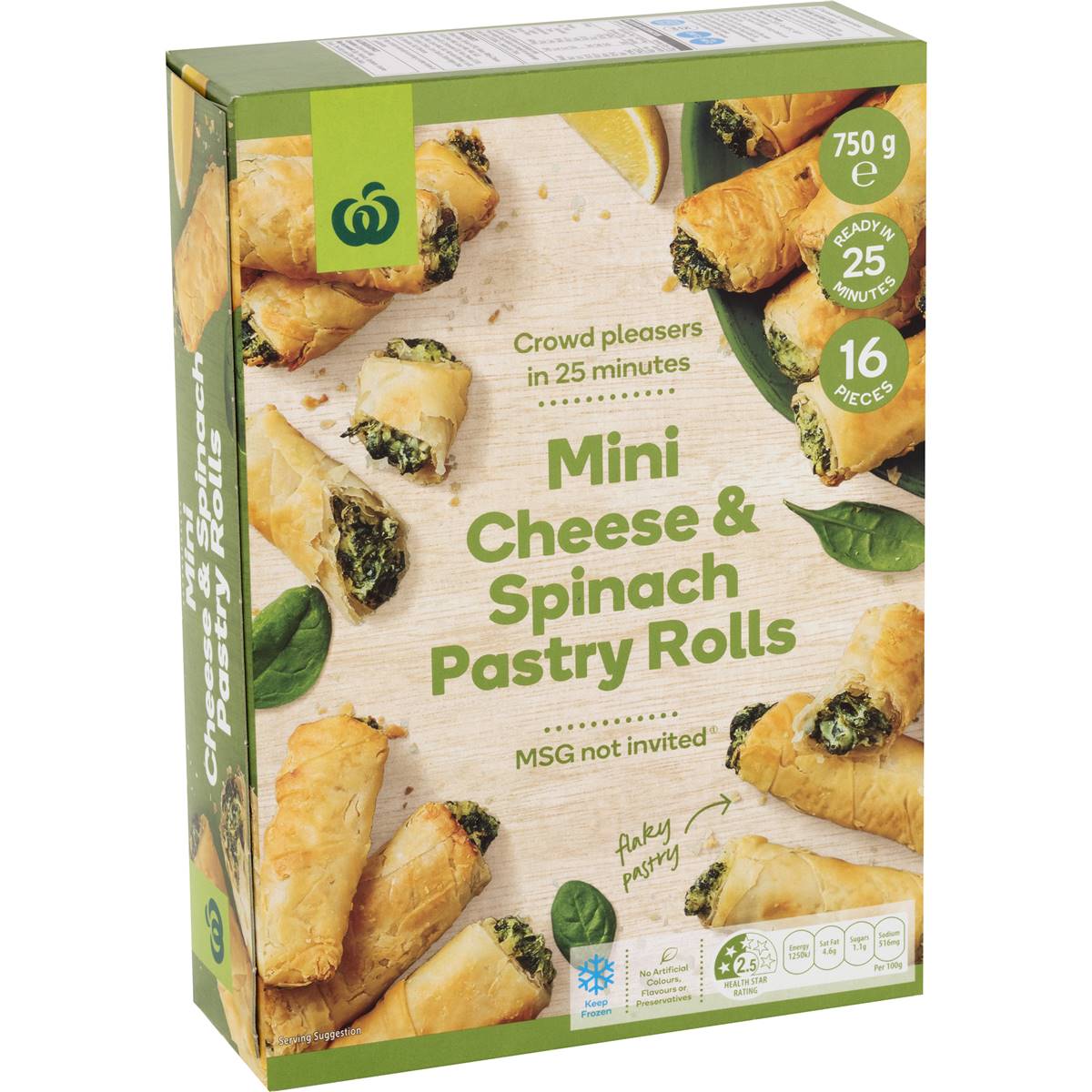 Check Halal status of Woolworths Mini Cheese & Spinach Pastry Rolls 16 ...
