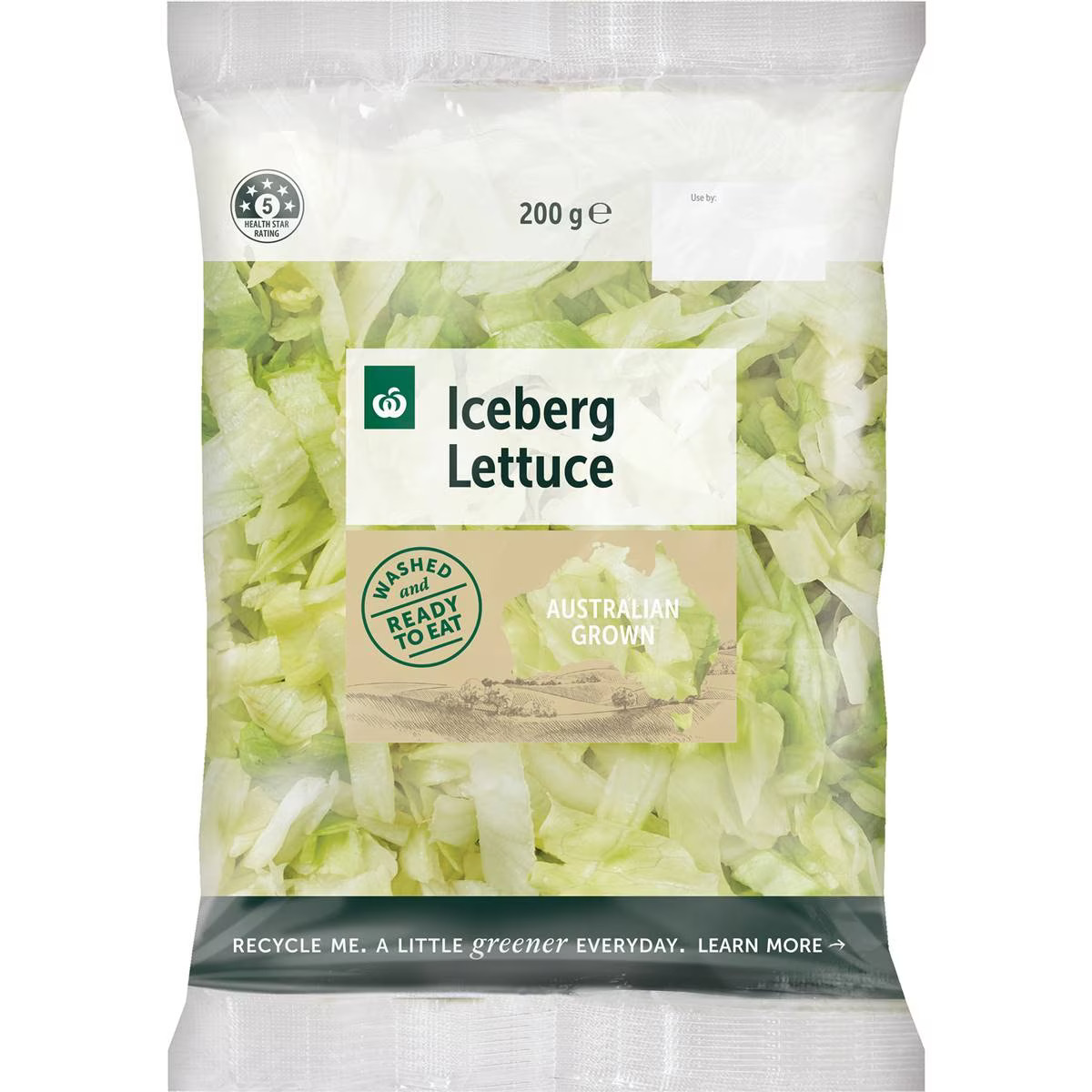 Woolworths Lettuce Iceberg Shredded Lettuce 200g is halal suitable ...