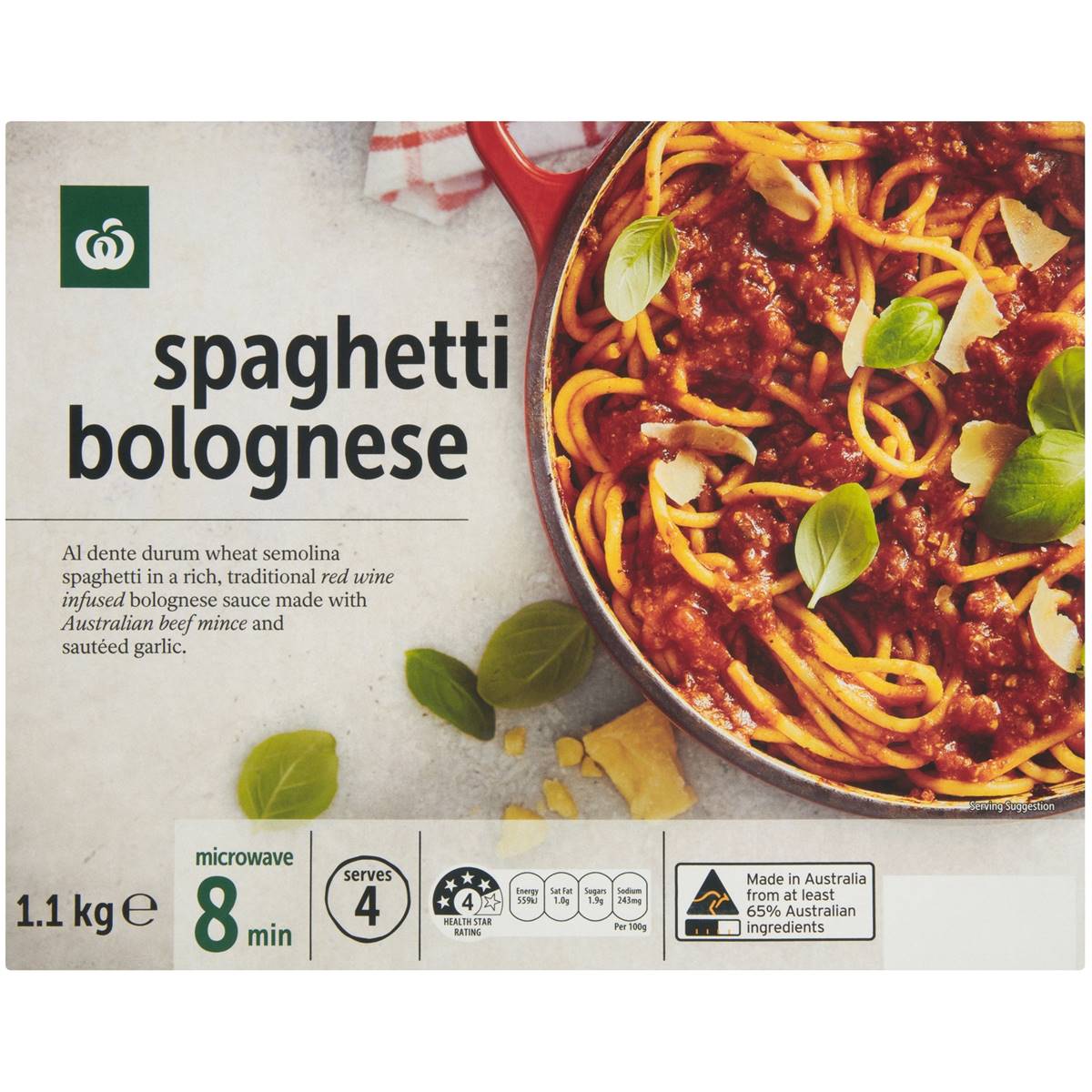 Woolworths Spaghetti Bolognese Bolognese Chilled Meal 1.1kg is not ...