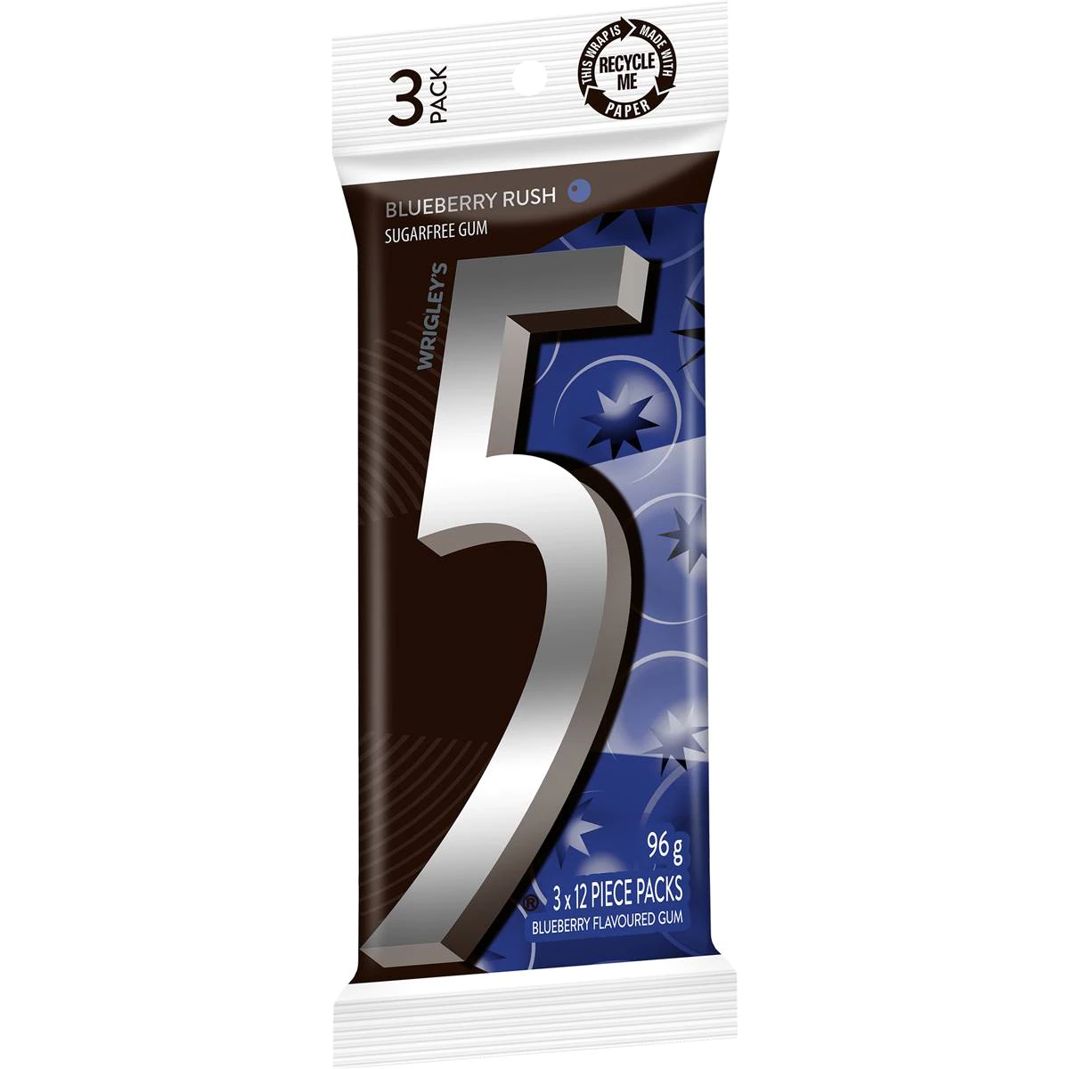 Check Halal status of Wrigley's 5 gum Blueberry Sugar Free Gum 3pk 96g ...