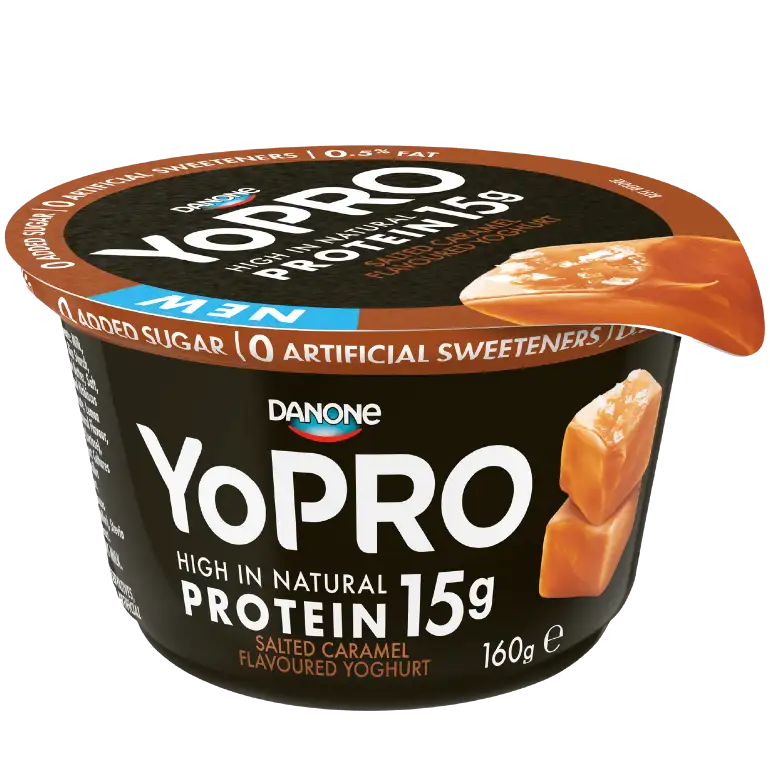 YoPRO Danone High Protein Yoghurt No Added Sugar Salted Caramel is not ...